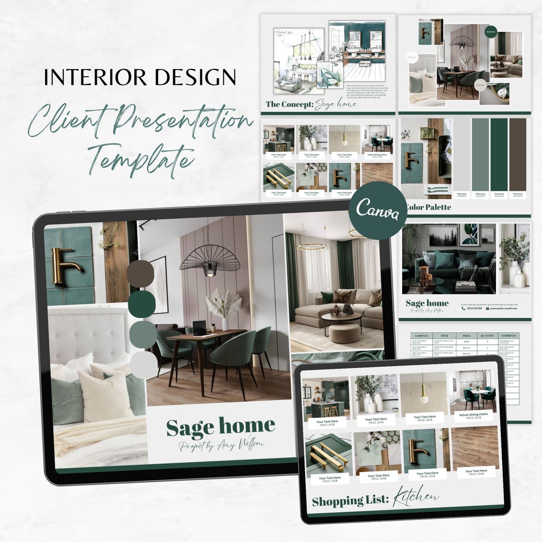 Interior Design Template, Presentation Template Interior Design, Client ...