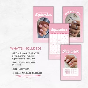 Instagram Story Availability Calendar, Nail Tech Booking Calendar ...