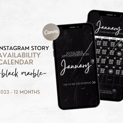 Instagram Story Appointments Calendar Nail Tech Appointments - Etsy