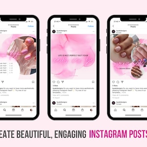 Nail Tech Instagram Post, Nail Instagram Template, Nail Salon Canva ...