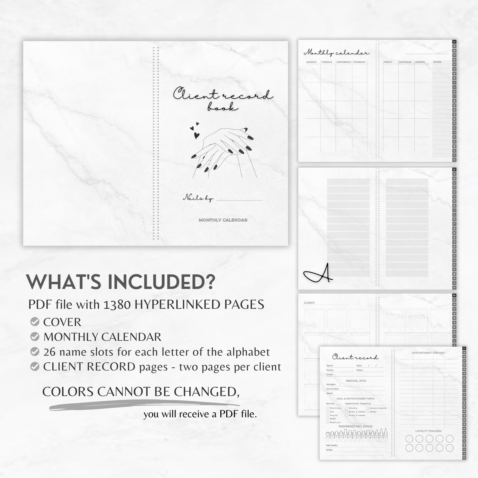 Digital Client Record Book, Nail Tech Client Records, Goodnotes Nail ...