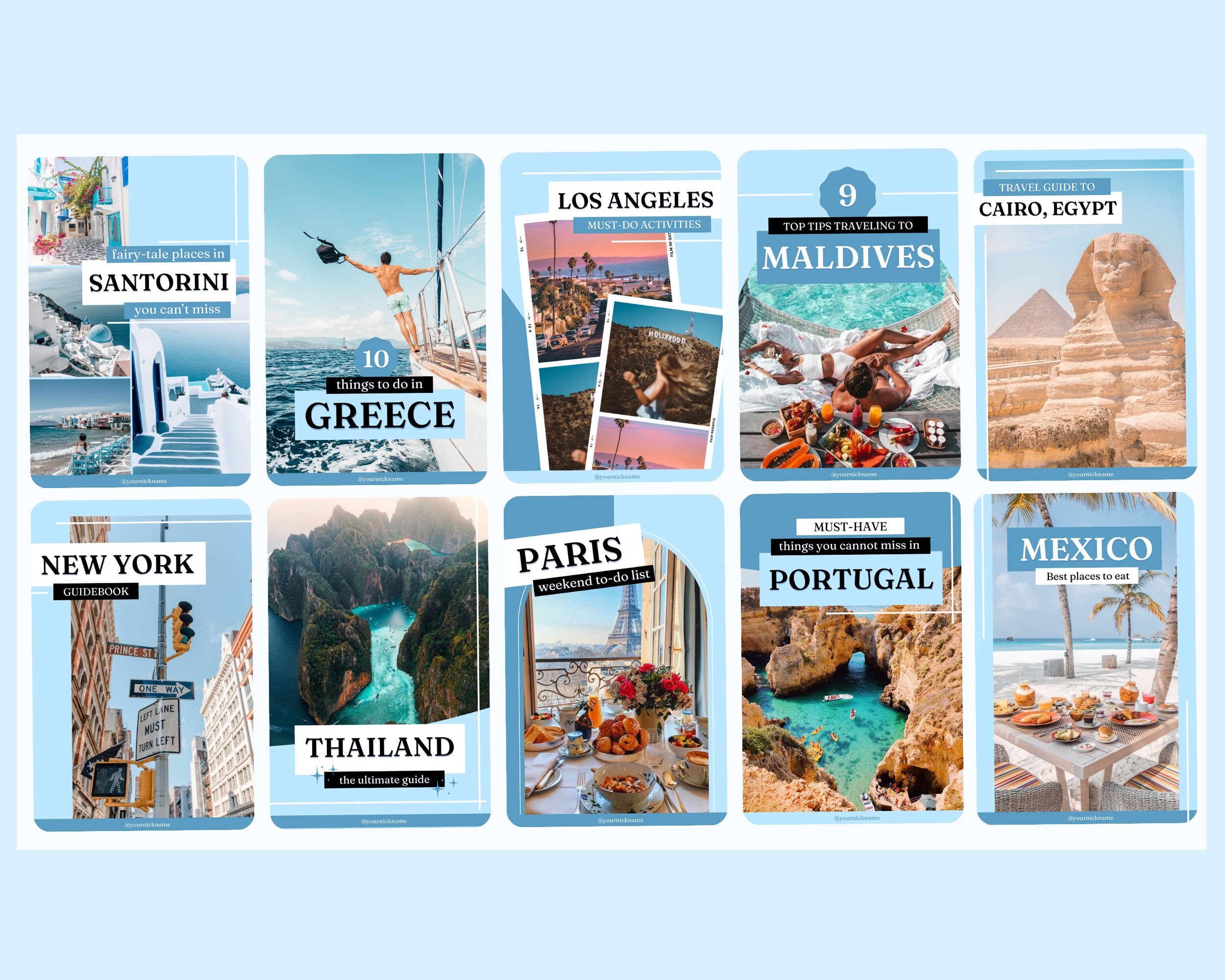Pinterest Templates Travel Blogger Pinterest Marketing - Etsy New Zealand