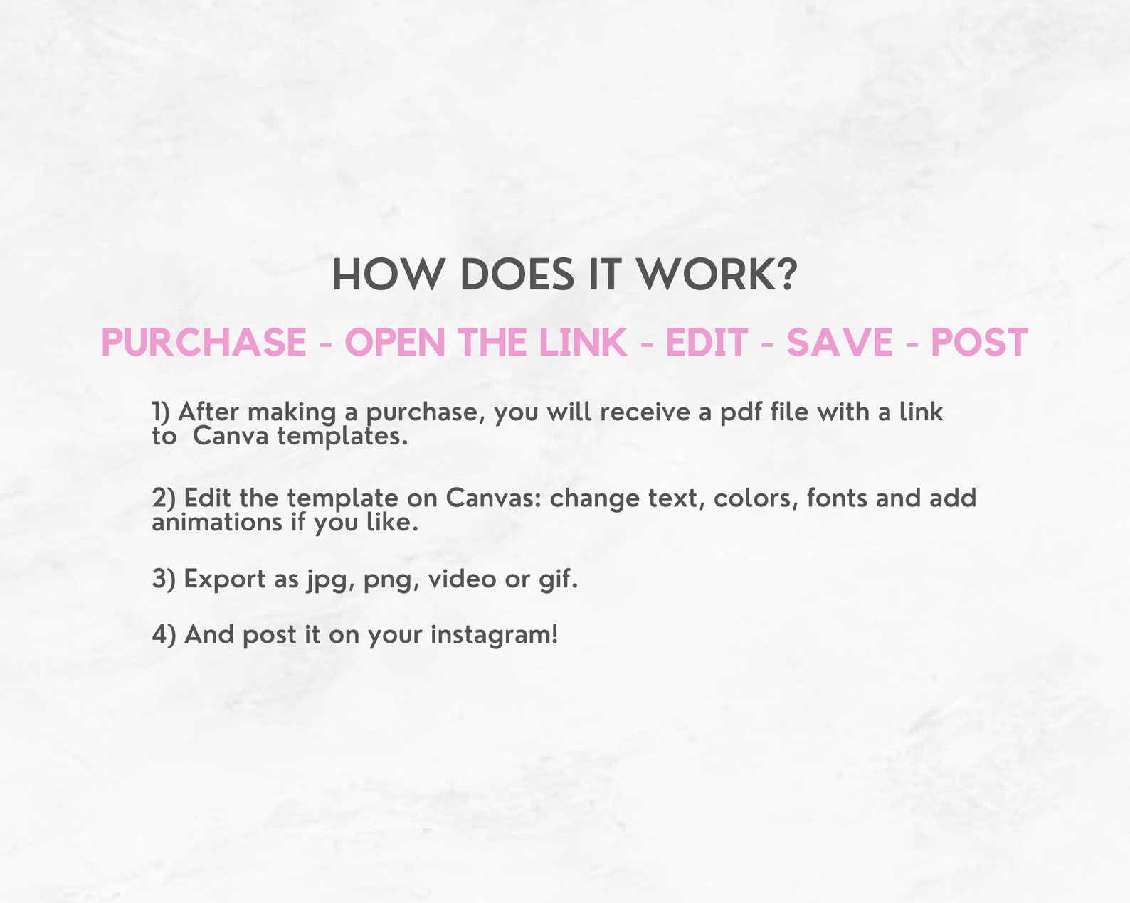 Weekly Instagram Story Appointments Calendar, Black Marble Availability ...