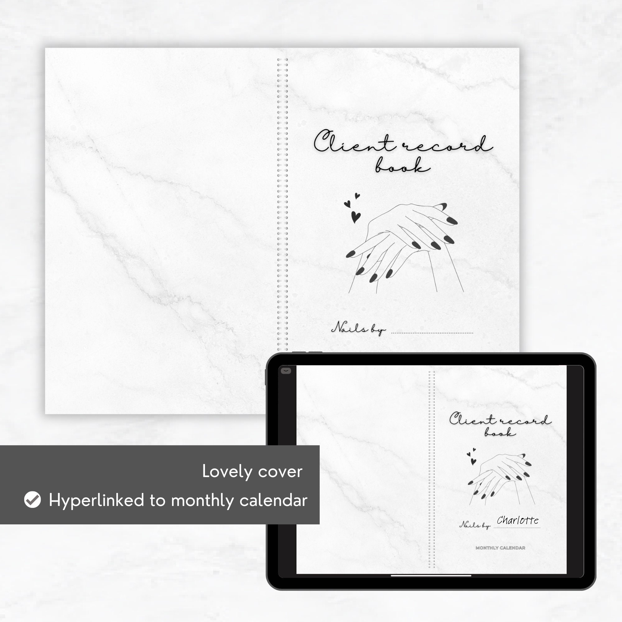 Digital Client Record Book, Nail Tech Client Records, Goodnotes Nail ...