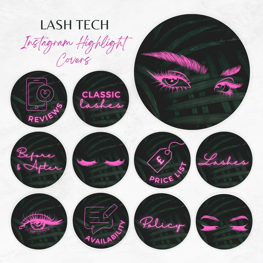 Lash Tech Instagram Highlight Icons, Lashes Instagram Highlight Cover ...