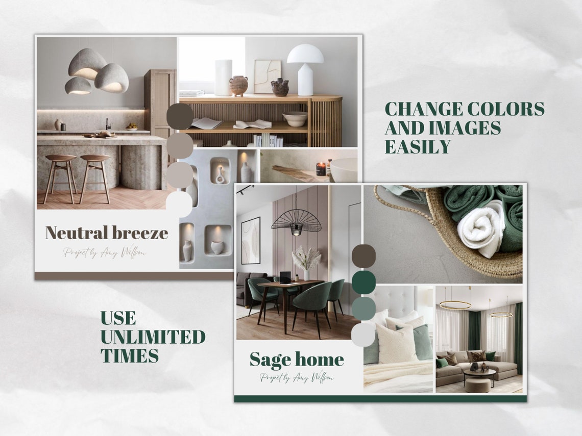 Interior Design Template Presentation Template Interior - Etsy
