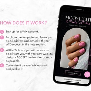 Nail Tech Website Wix Template Nail Salon Website Template - Etsy