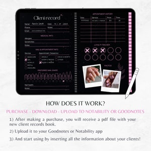 Digital Client Record Book Nail Tech Client Records - Etsy UK
