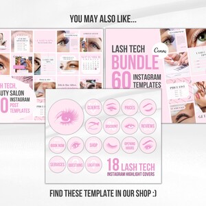 Lash Tech Calendar Digital Lash Tech Booking Instagram - Etsy