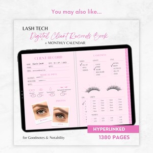 Lash Tech Calendar, Digital Lash Tech Booking, Monthly Availability ...