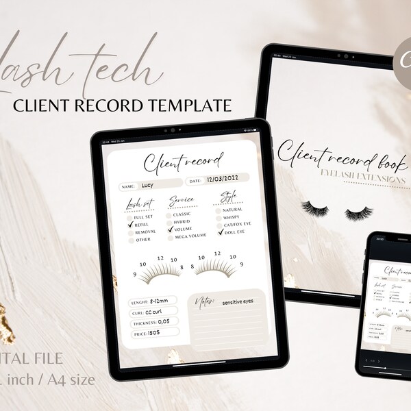 Client Record Book Digital - Etsy