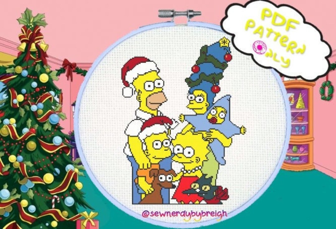 Doh Doh Doh! - Holiday PDF Cross Stitch Pattern, Anime Cross Stitch ...