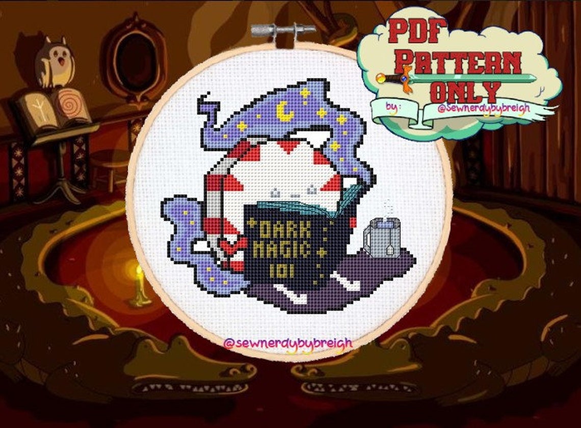 Dark Magic 101 - Anime Cross Stitch Pattern, Dark Magic Cross Stitch ...