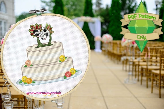 Please Be Seated Cowplant Wedding Cake Topper Sims 4 PDF | Etsy