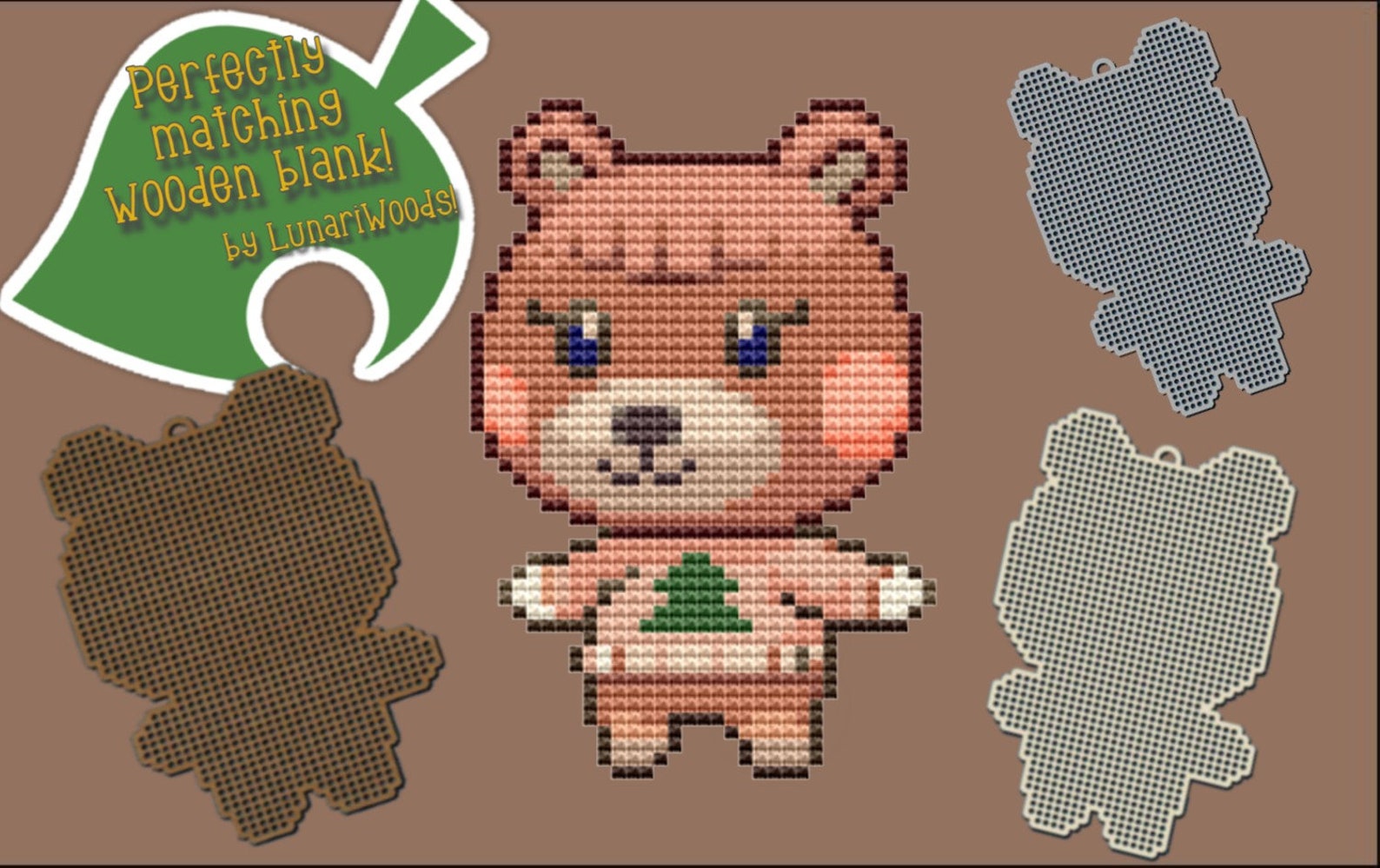 Beary Cute - ACNH PDF Cross Stitch Pattern, Video Game Cross Stitch ...
