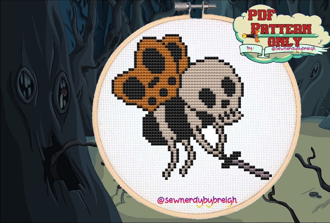 Skele-fly - PDF Cross Stitch Pattern, Anime Cross Stitch Pattern ...
