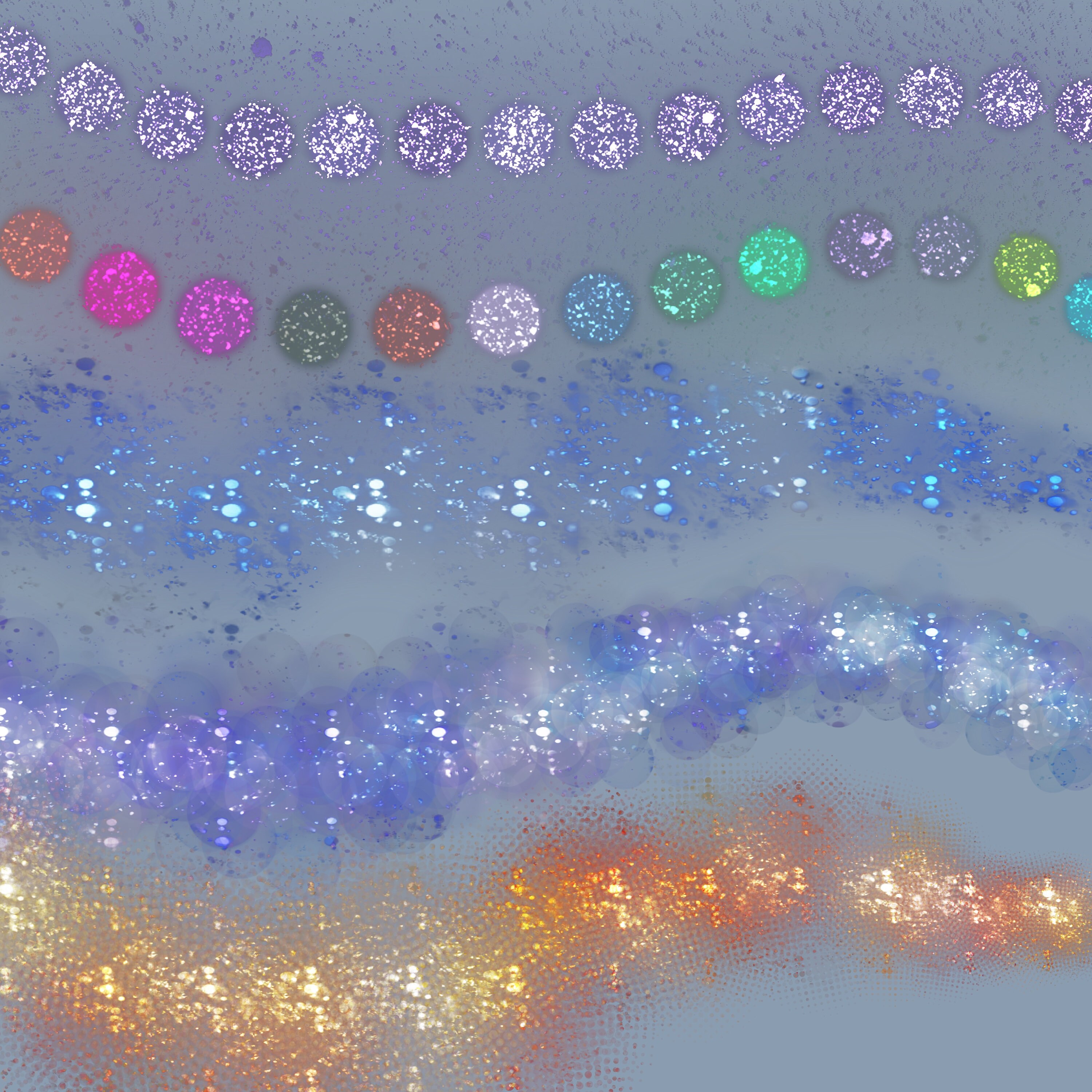 Christmas Neon Lights Garlands Procreate Brushes New Years Festive ...