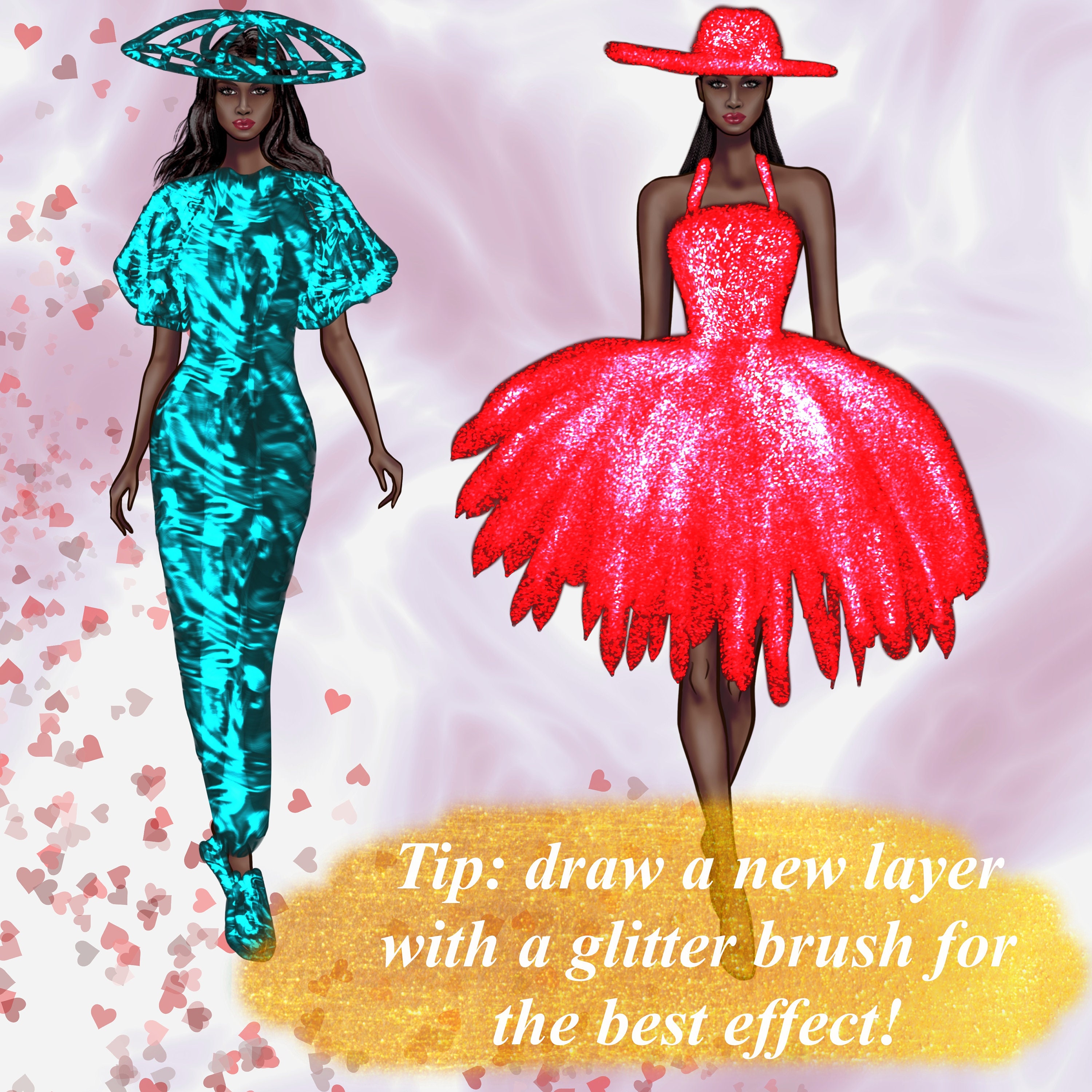 24 Fashion Figures Template Png, Full Body Model Female Figures Colored ...