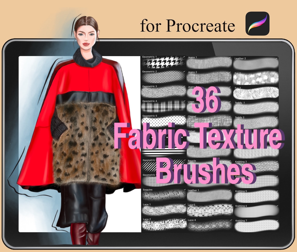 Procreate Fabric Brushes, Procreate Texture Brushes, Brush Set for ...