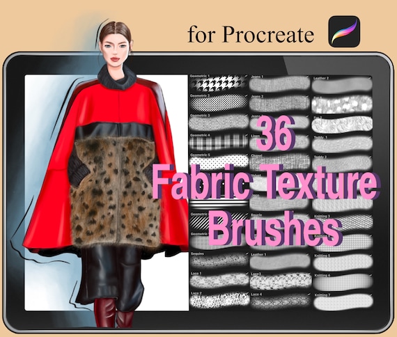Procreate Fabric Brushes Procreate Texture Brushes Brush Set - Etsy