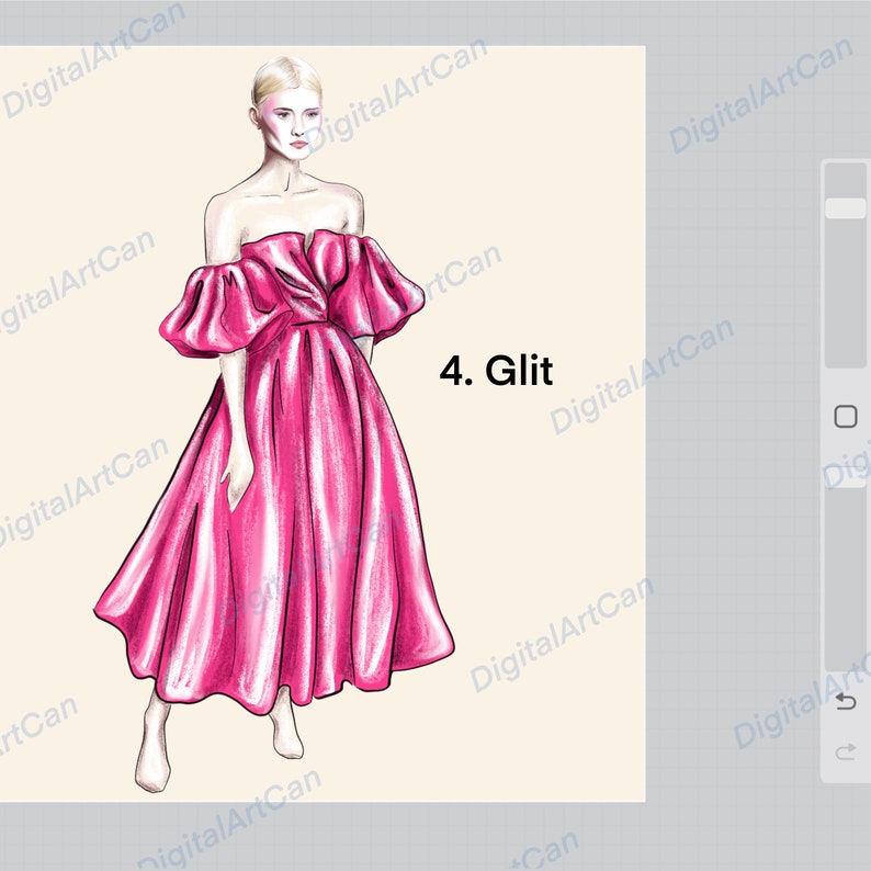 Procreate Dresses Stamp Brushes Clothes Fashion Design - Etsy