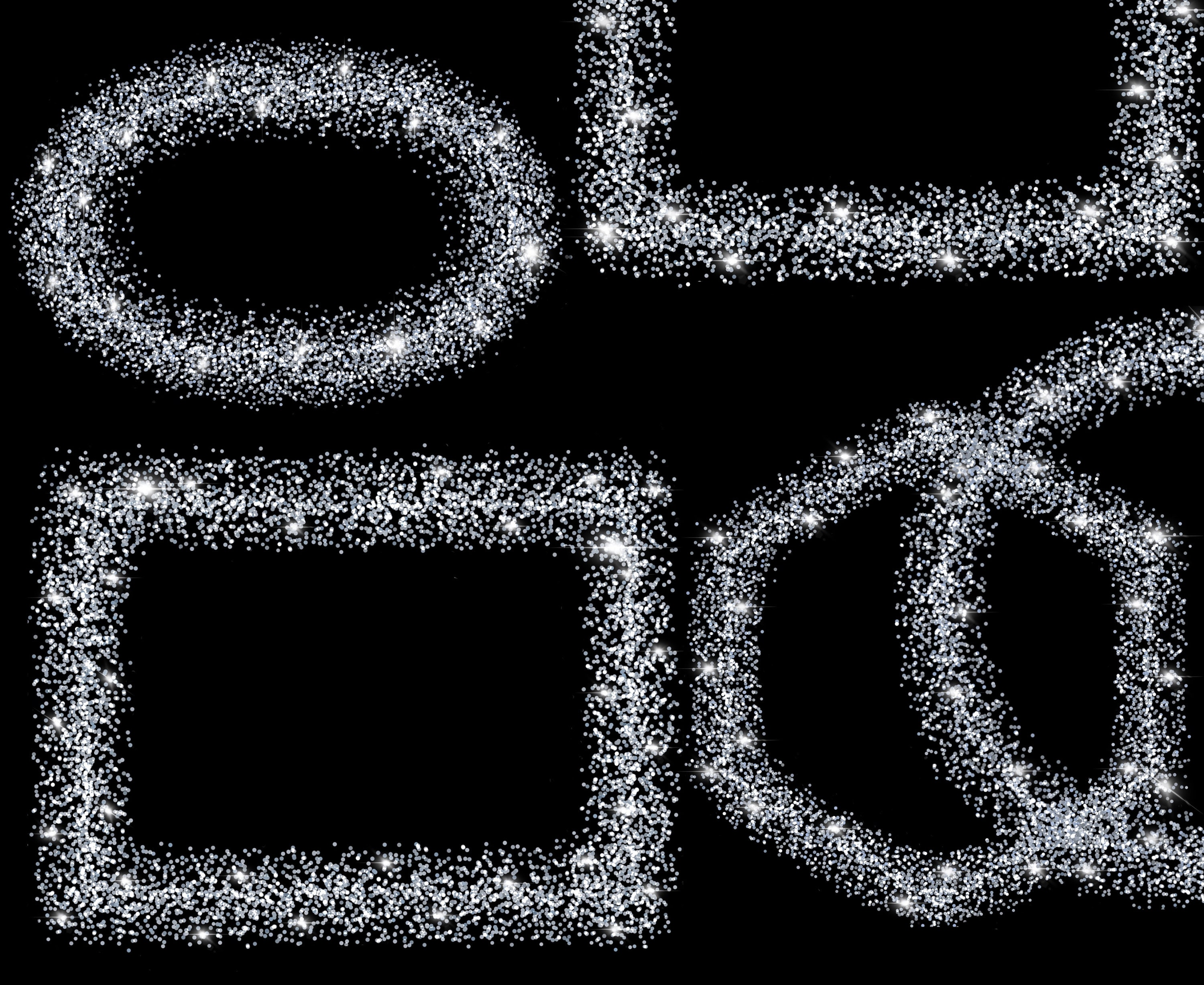 Silver Frames Clipart PNG, Glitter Frames Png, Digital Design Elements ...