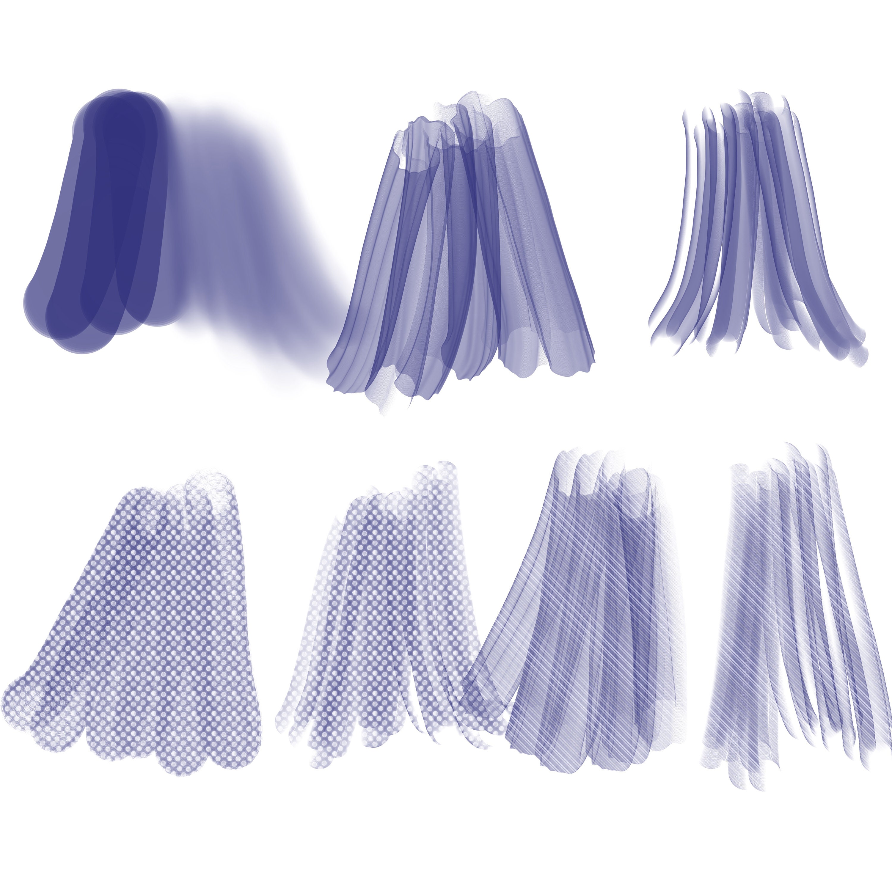 30 Procreate Clothes Fabric Brushes, Clothing Design Brushes for ...