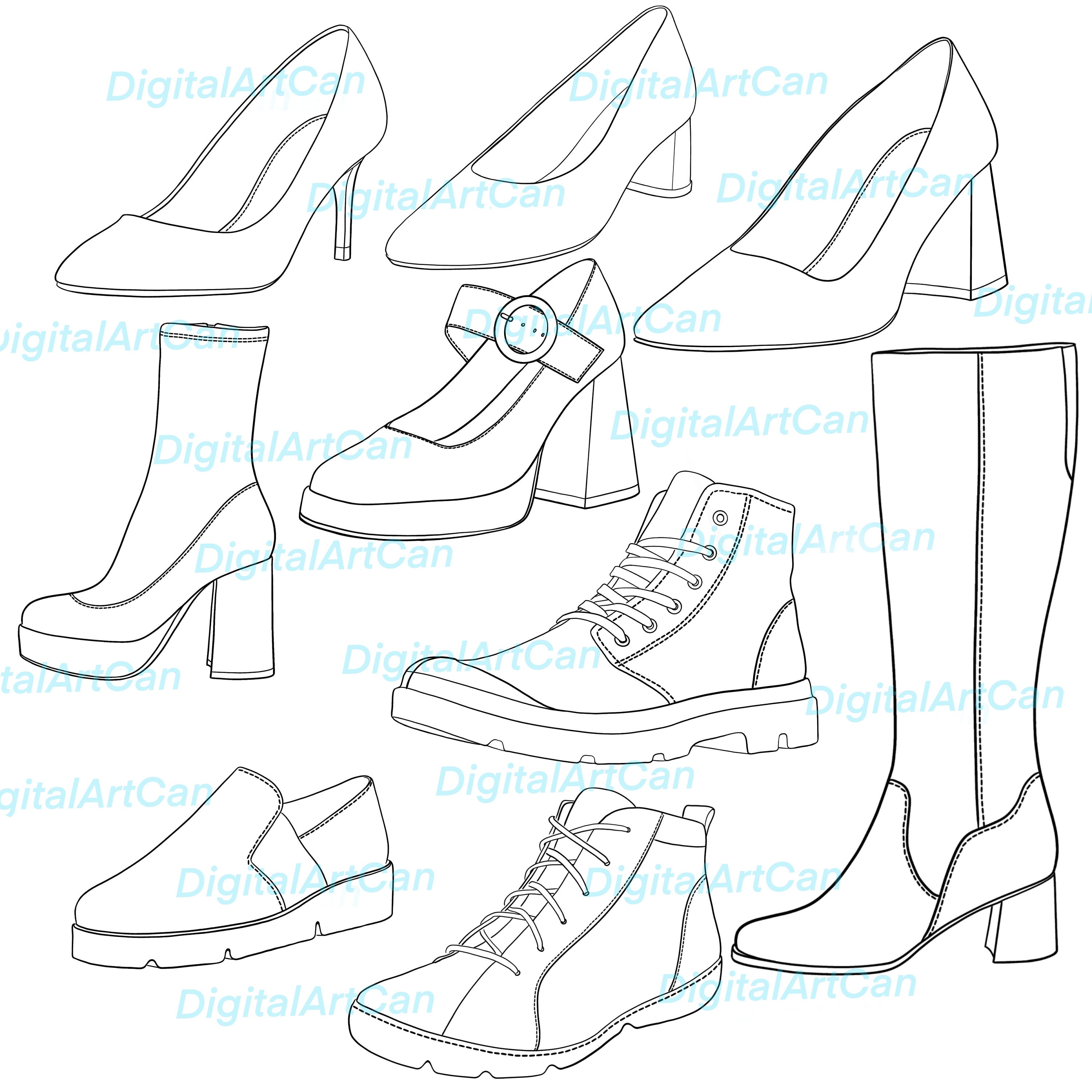 Procreate Brushes Shoes Procreate Stamp Fashion Brushes - Etsy