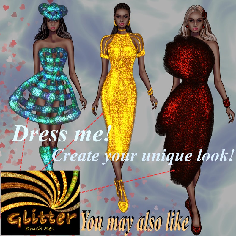 Procreate Dresses Stamp Brushes Clothes Fashion Design - Etsy