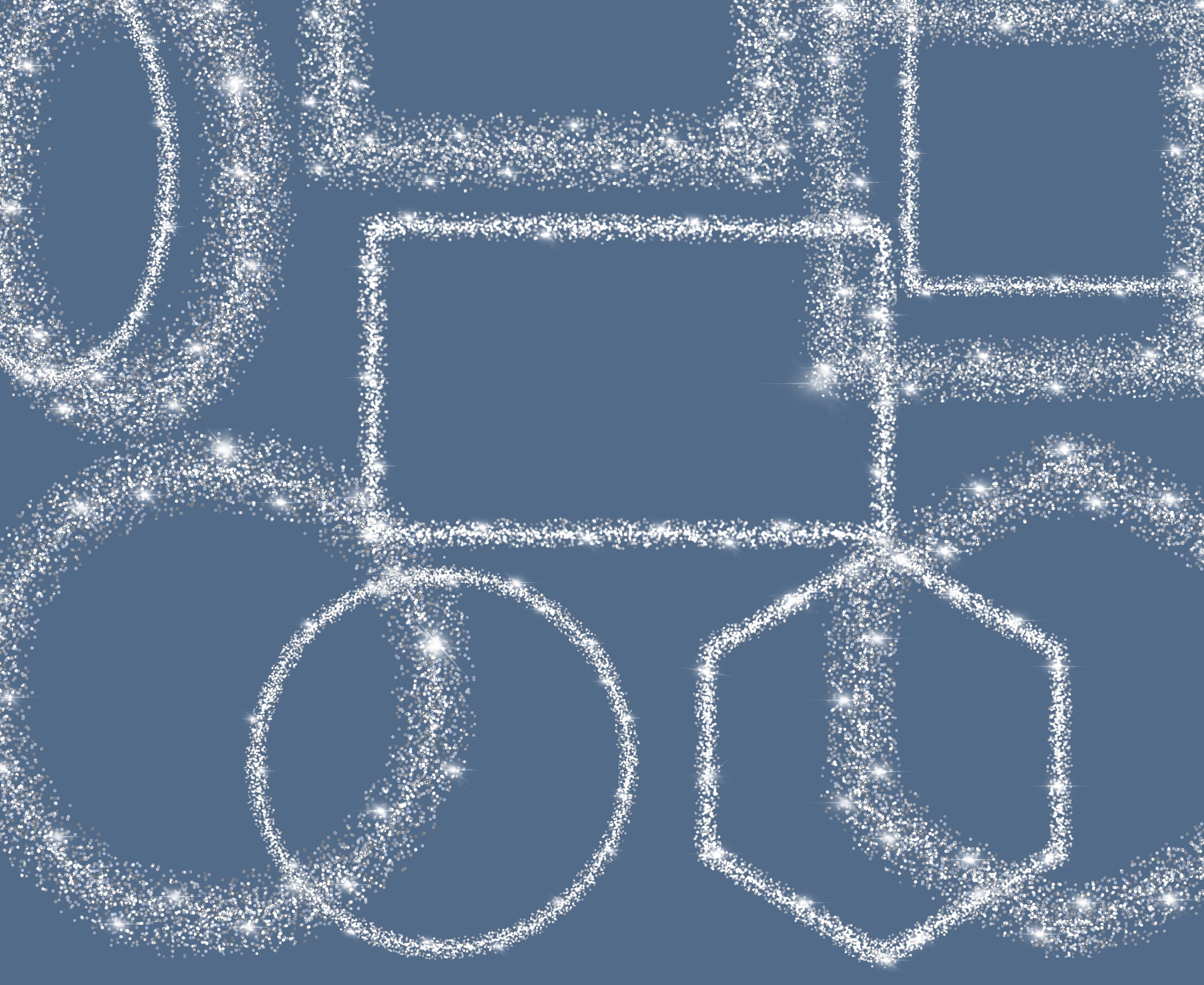 Silver Frames Clipart PNG, Glitter Frames Png, Digital Design Elements ...