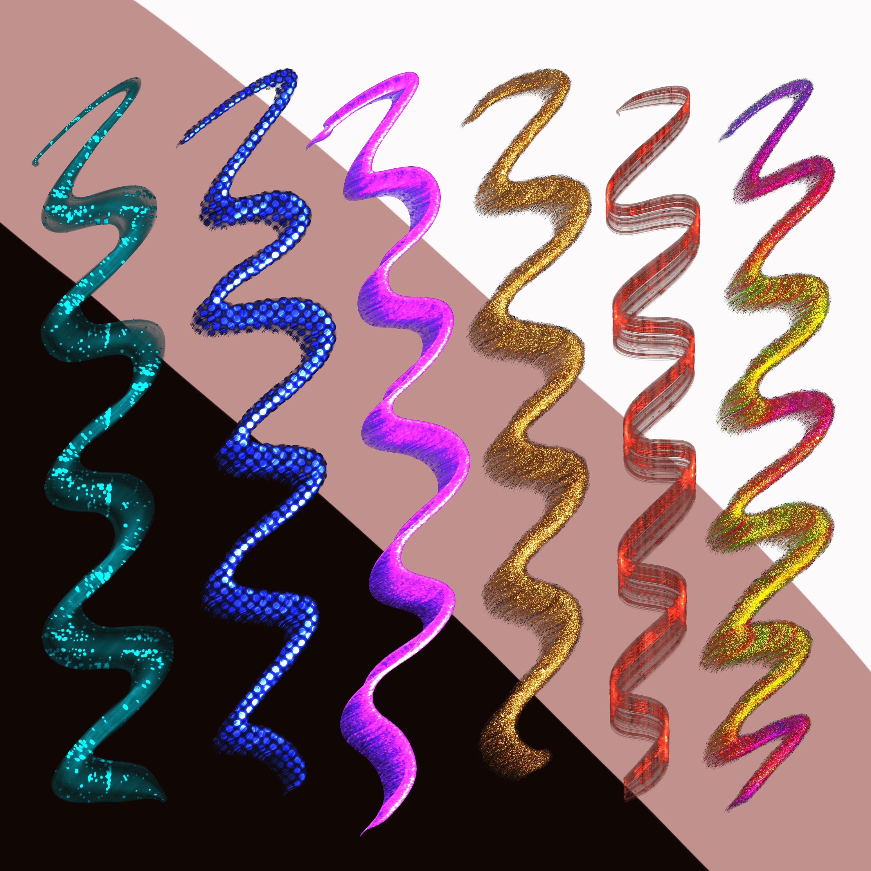 Glitter Procreate Brushes 3d Lettering, Glow & Glitter Brush Set for ...
