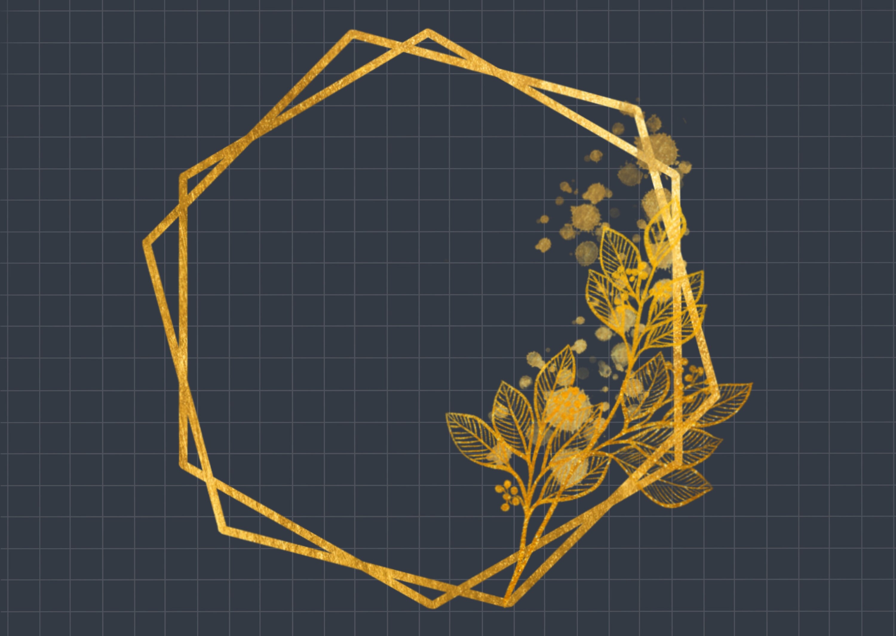 Gold Frames Clipart PNG, Glitter Splashes, Gold Flowers, Brush Stroke ...