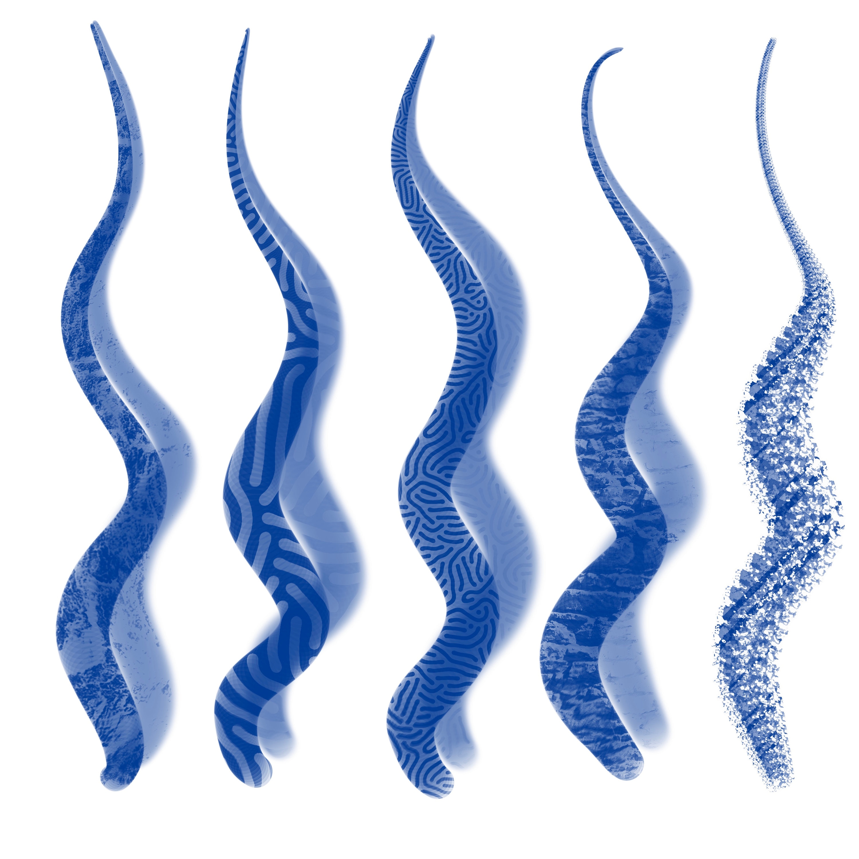 Procreate Line-art Textured & 3D Brushes, Creative Lettering Brush ...