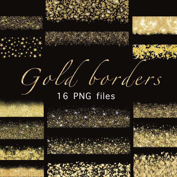 Gold Glitter Border - Etsy