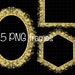Gold Glitter Borders Frames, Labels Clipart, Design Elements, Golden ...