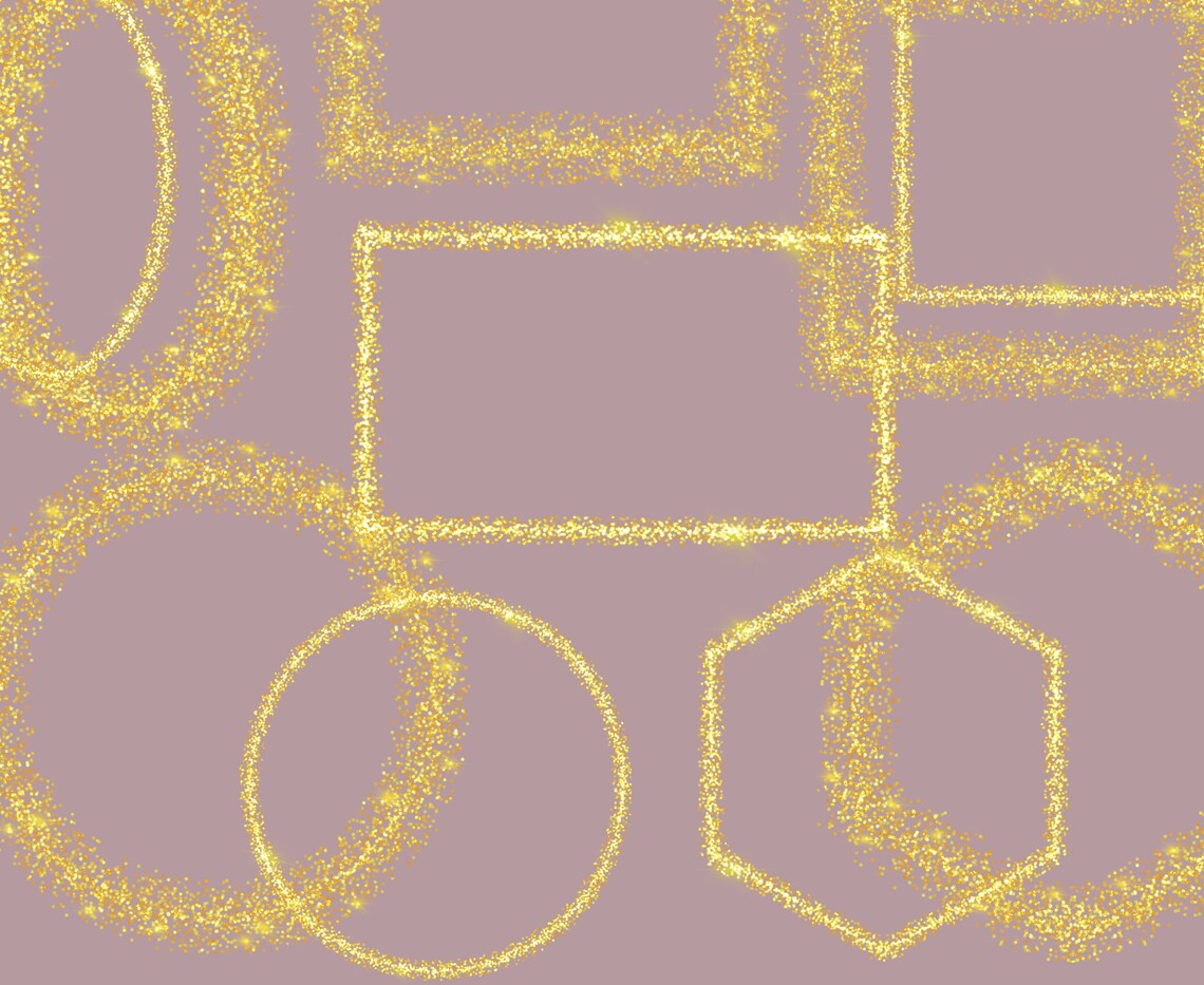 Gold Glitter Frames Clipart, Gold Frame Png, Design Elements, Golden ...