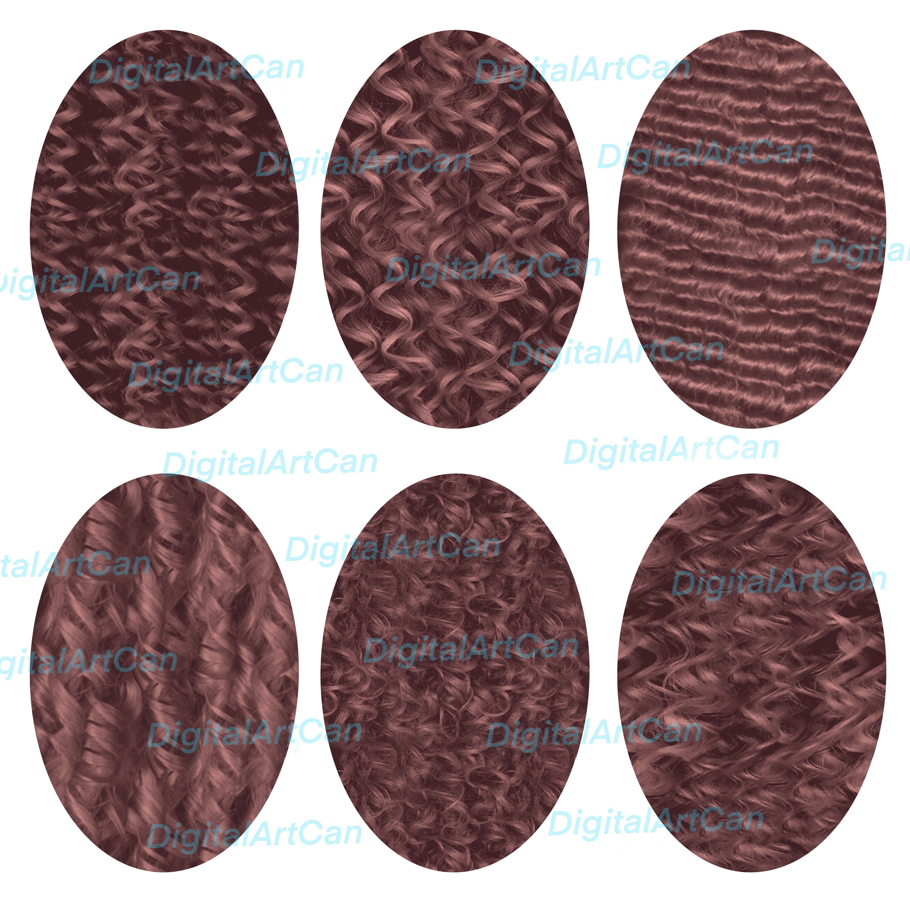 Procreate Brushes Hair Textures, Curly Hair Brushes, Wavy Hair, Braids ...