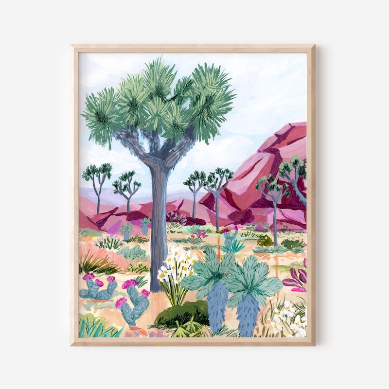Joshua Tree Art Colorful - Etsy