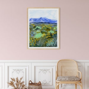 Blue Valley Art, Blue Valley, Valley Landscape Painting, Valley ...