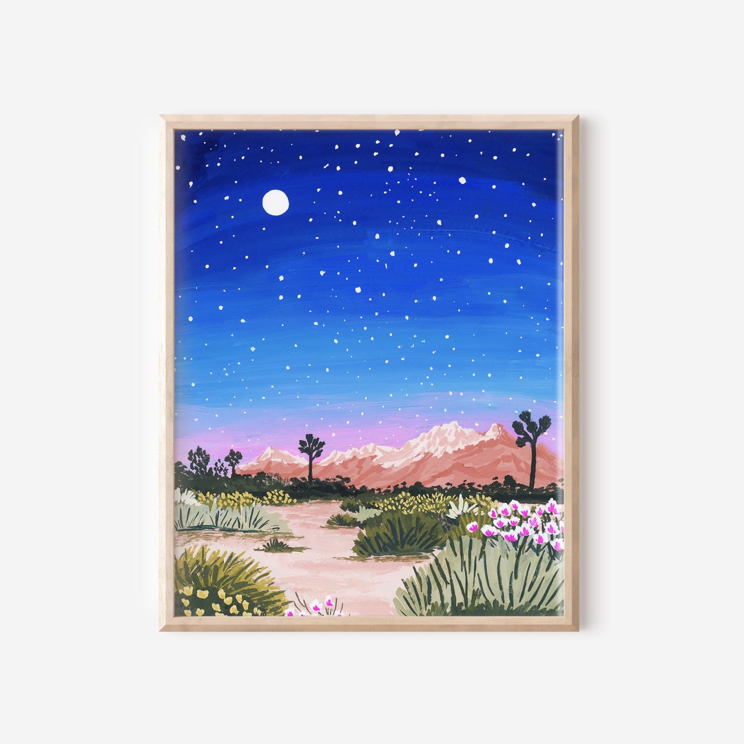 Joshua Tree, Joshua Tree Art, Joshua Tree National Park, Colorful ...