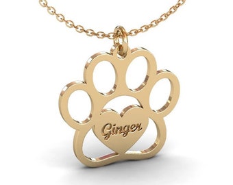 Dog Name Necklace | Etsy