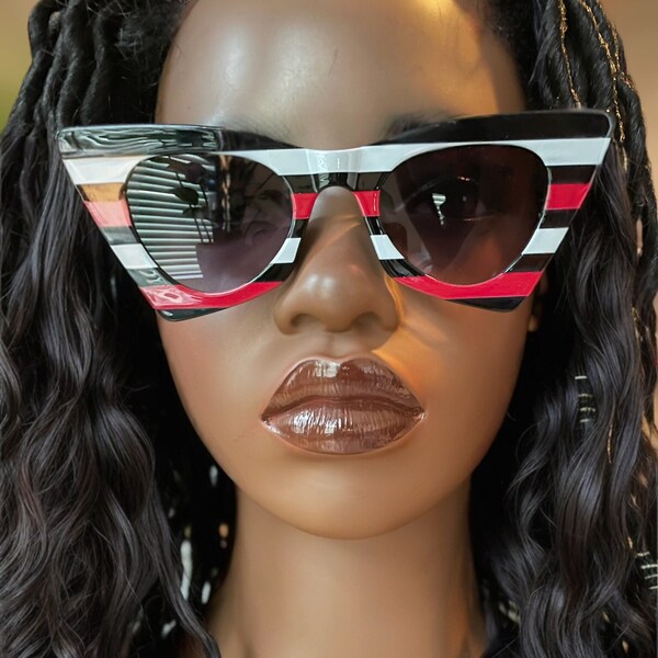 Striped Sunglasses - Etsy