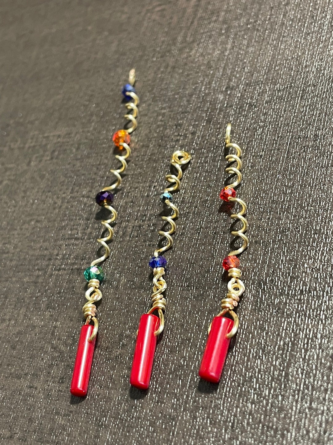 Red Coral and Colorful Crystals Sisterlock Jewelry Set - Etsy