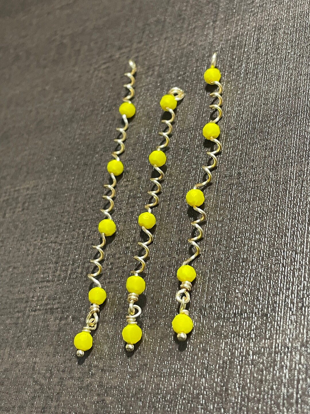 Yellow Opague Crystal Beads Sisterlock Jewelry Set Loc Sprinkles - Etsy