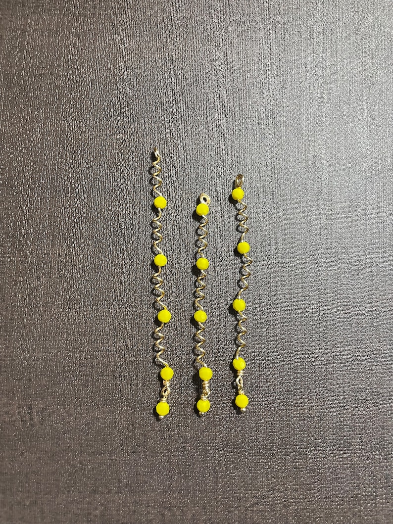 Yellow Opague Crystal Beads Sisterlock Jewelry Set Loc Sprinkles - Etsy
