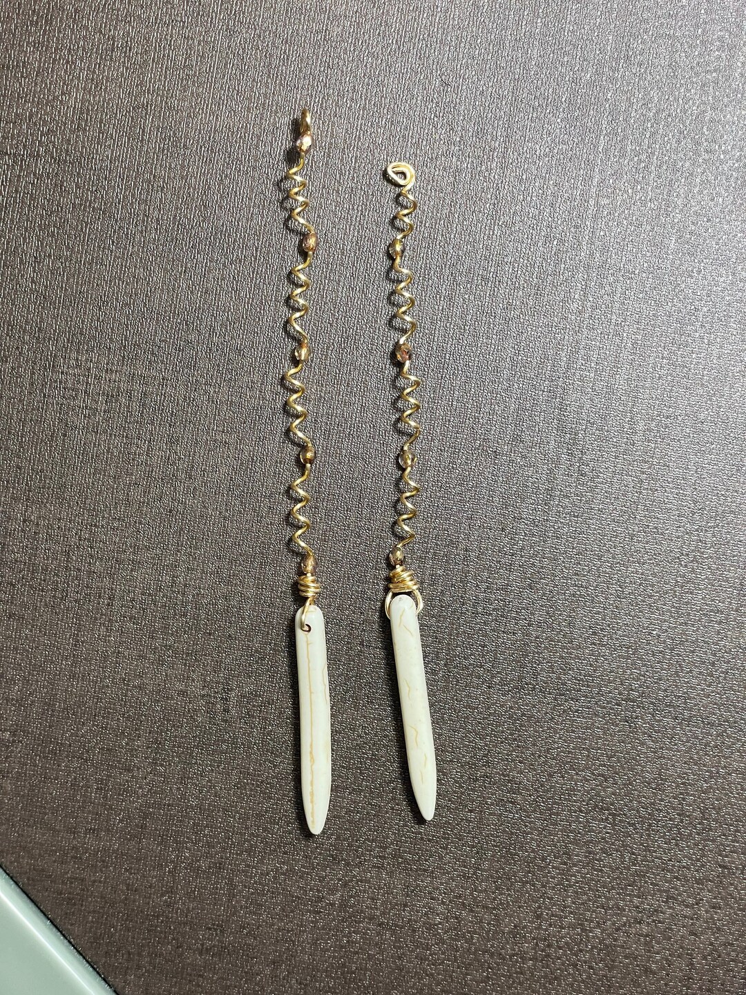 White Turquoise Spike Bead Sisterlock Loc Jewelry Set Ivory - Etsy