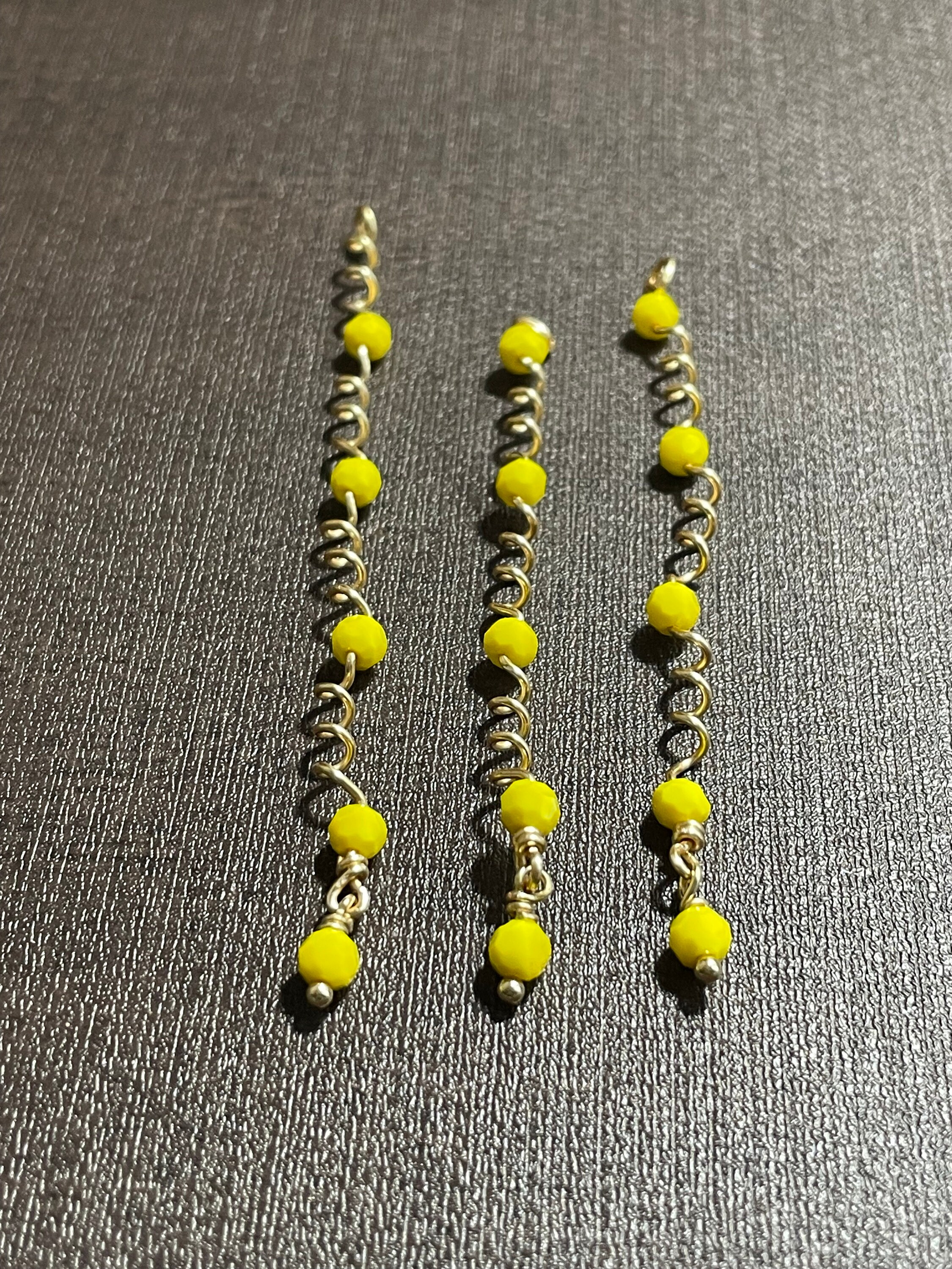 Yellow Opague Crystal Beads Sisterlock Jewelry Set Loc Sprinkles - Etsy