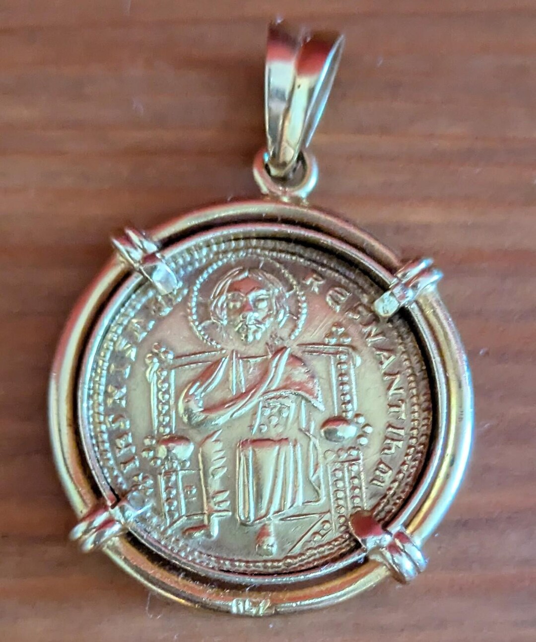 Vintage Greek 18k Solid Gold Medallion - Etsy