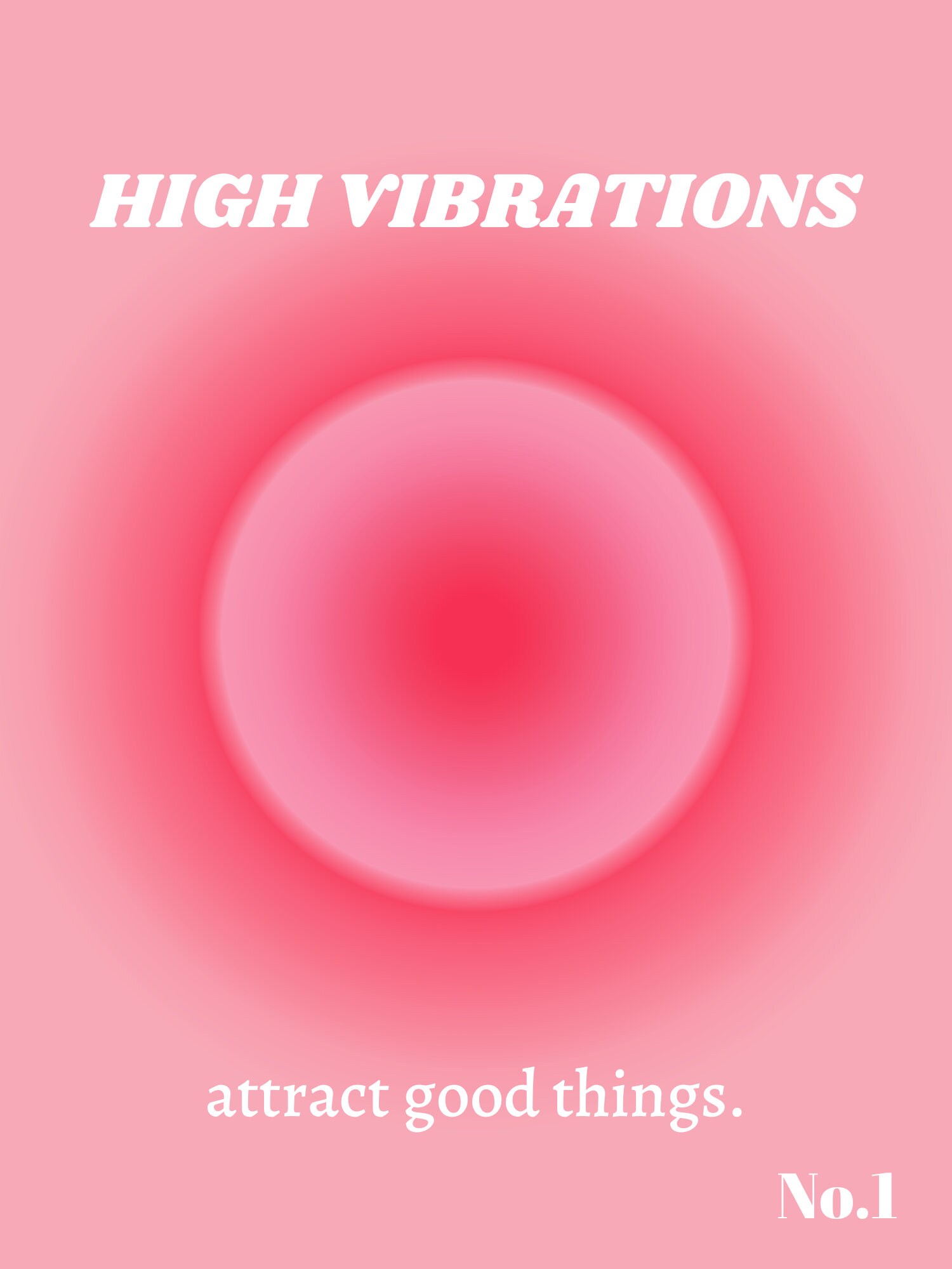 Poster Spiritual Print Pink Gradient Aesthetic Aura Poster - Etsy