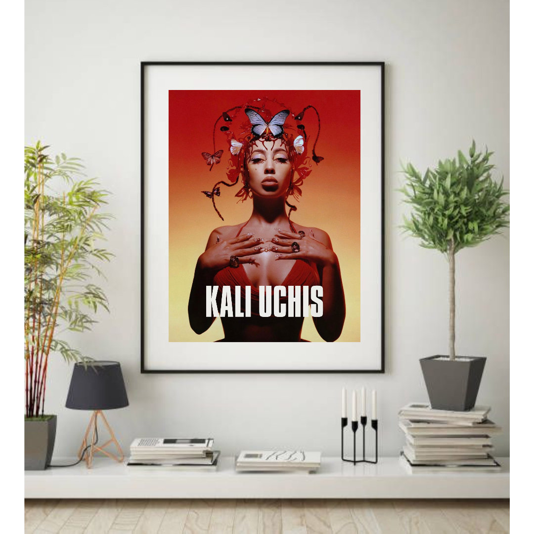 Kali Uchis Poster Music Print Album Music Kali Uchis Art Red Moon Decor ...